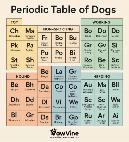 Periodic Table of Dogs - ThepawVine